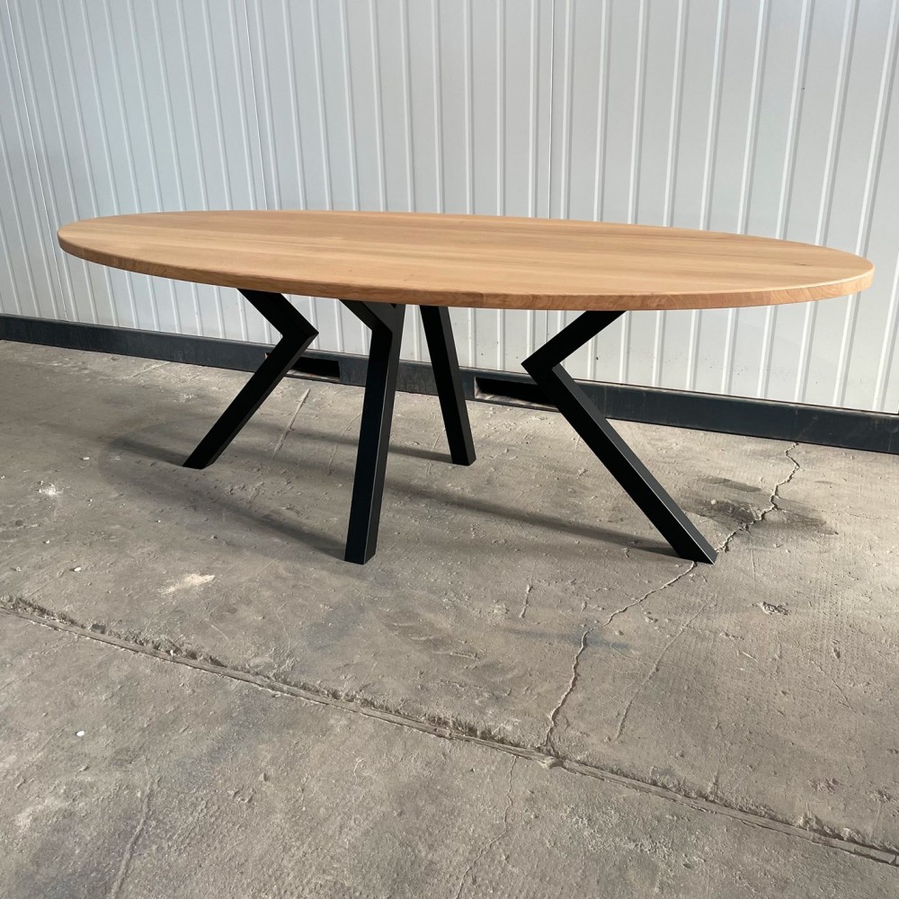 copy of LOUISON - Oval dining table made of solid olive ash